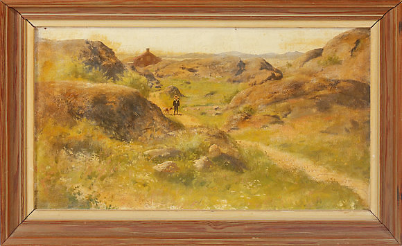 KNUT EKWALL. Nils Ekwall with his dog King on Köpstadsö in Gothenburg's ...