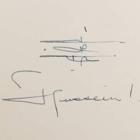 AUTOGRAPH. KING HUSSEIN (1935-1999). KING OF JORDAN. Books, Maps ...