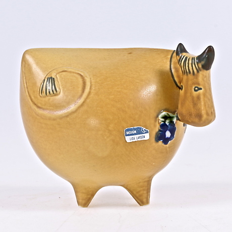 FIGURE, stoneware, cow, Lisa Larson. Ceramics & Porcelain - European ...