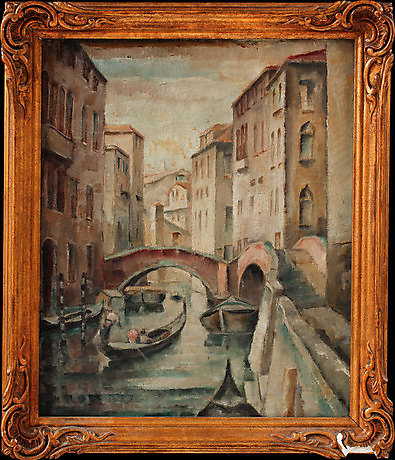 ELLIS WALLIN. oil on canvas, signed o dated Venice, 1921. Art ...
