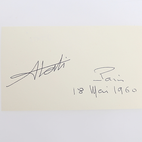 AUTOGRAPH- Jacques Tati (1907-1982). French comedian, director and ...