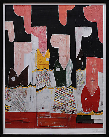 TAL ROSENZWEIG. POSTER "Made in Heaven", marked Tal R 1967. Art ...