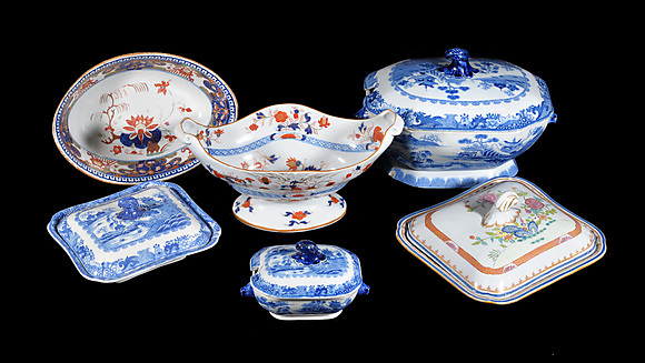 A SELECTION OF TURNER'S PATENT STONE CHINA, EARLY 19TH CENTURY ...