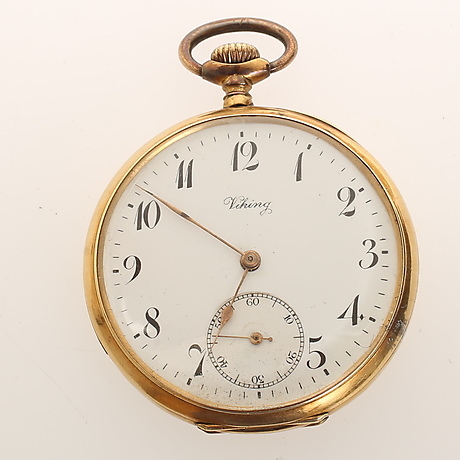 TASCHENUHR, Wikinger, 18 Karat Gold. Uhren - Taschenuhren & Stoppuhren ...