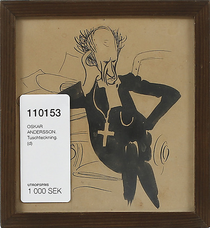 OSKAR ANDERSSON. Piirustus kynällä ja musteella. Taide - Maalaus - Auctionet