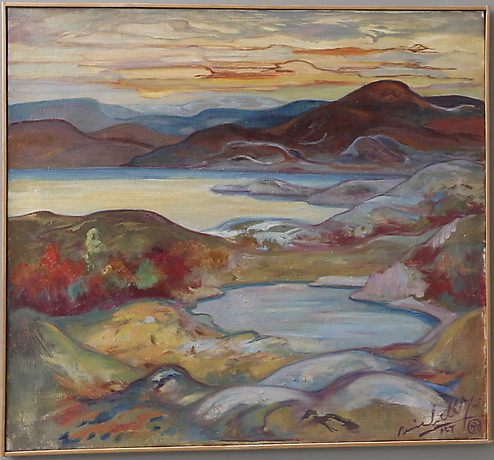 MILAN MICHELLY JANKOWITZ- HIMMELSTRÖM. Fjällmotiv. Olja på duk ...