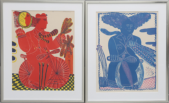 ALEXANDRE FASSIANOS. FIGURE COMPOSITIONS, TWO PIECES. Art - Engravings ...