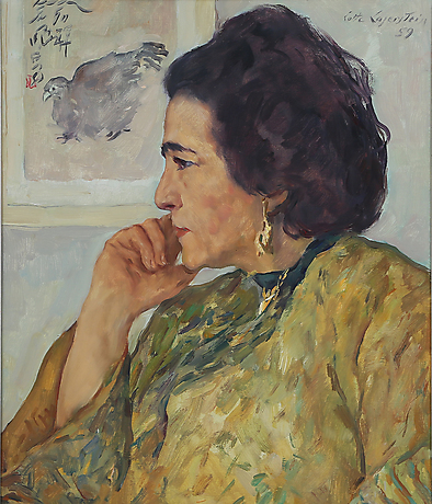 LOTTE LASERSTEIN. "The Opera Singer", oil on canvas, signed and dated ...