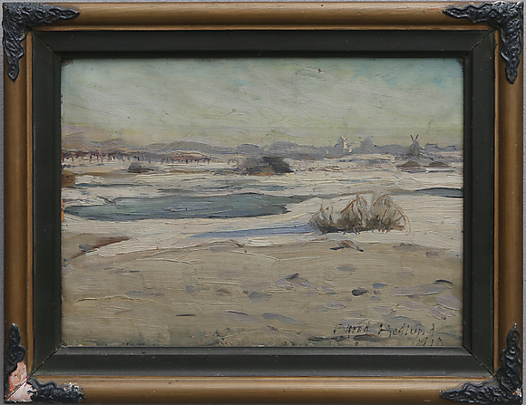 ALFRED HEDLUND. LANDSKAP, I FONDEN BL A VÄDERKVARN. Konst - Måleri ...