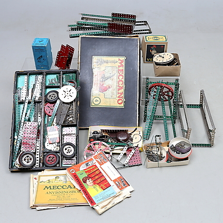 DIVERSE BYGGSATSER bland annat Meccano, 1900-tal. Leksaker - Auctionet