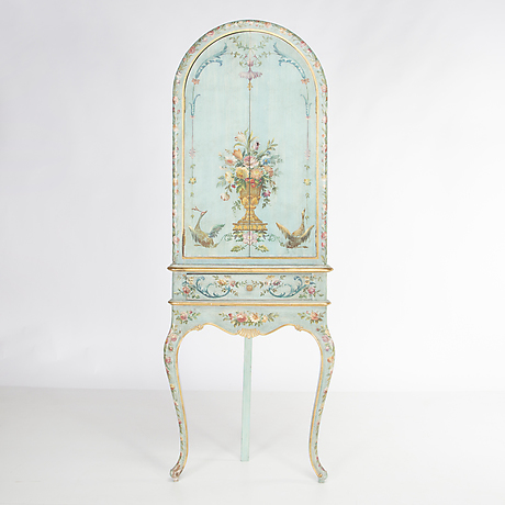 Mueble rinconero de estilo Rococó veneciano en madera policromada y ...