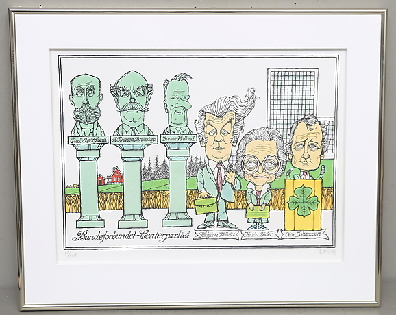 EWERT EWK KARLSSON. Color lithograph, monogram signed EWK, numbered 10/ ...