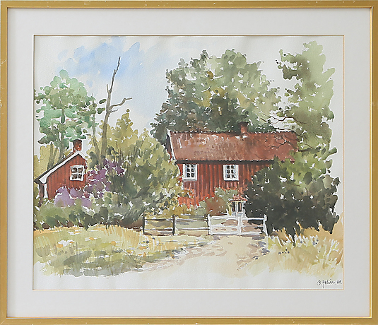 BERT ZEDRÉN. Watercolor, signed. Art - Paintings - Auctionet