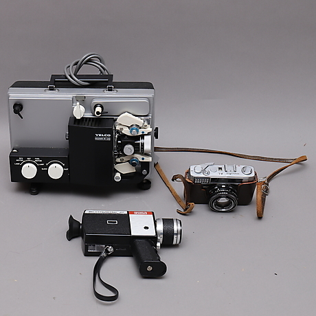 A Collection, 3 pcs, camera Minolta, film camera Eumig & projector ...