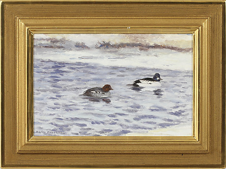 ALLAN ANDERSSON. Oil on Board, signed. Art - Paintings - Auctionet