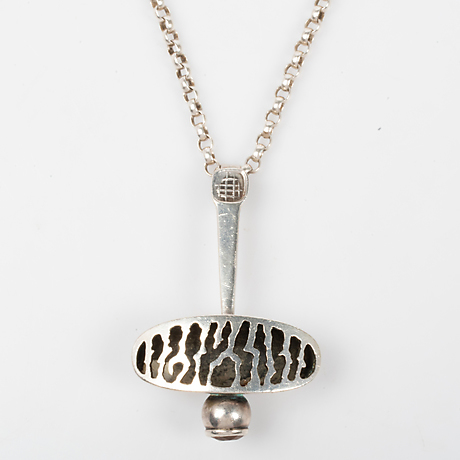 HÄNGE MED KEDJA, silver, Fryklunds Silversmide S, 1962. Smycken ...