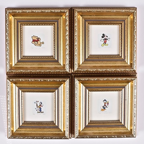SOWA & REISER. Etchings, 4 pcs. Walt Disney, numbered and signed. Art ...