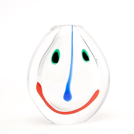 VAS, vidrio "Smiley Face", Anne Nilsson, Orrefors, firmado. Vidrio y ...