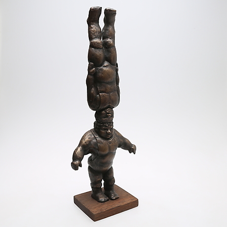 YNGVE LUNDELL, sculpture, bronze, "acrobats". Art - Sculptures & Bronzes - Auctionet