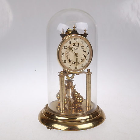 TABLE CLOCK, glass/metal, Kern, 1900s. Clocks & Watches - Mantel clocks ...