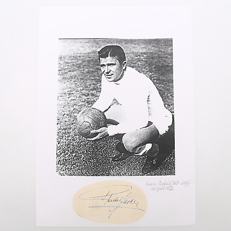 AUTOGRAPH. Ference Puskas (1927-2006). Hungarian football player and ...