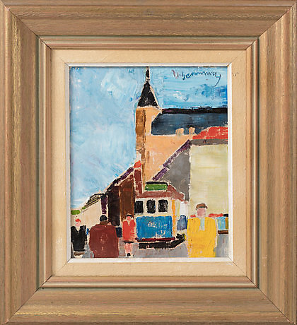 WILHELM HENNING. Göteborgsmotiv, olja på duk, sign. Konst - Måleri ...