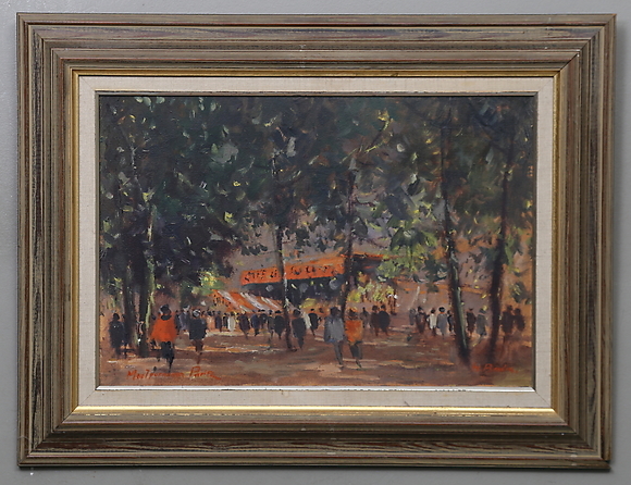 HANS BENDIX. Paris. Olja på duk, signerad. Konst - Måleri - Auctionet