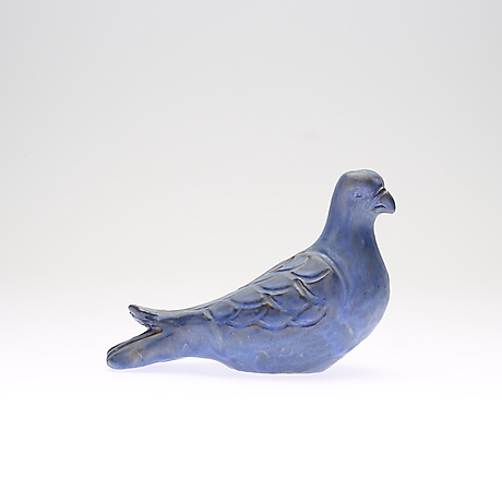 MARTIN FLODÉN. Skulptur, duva, signerad, Arvika, 1900-tal. Keramik ...