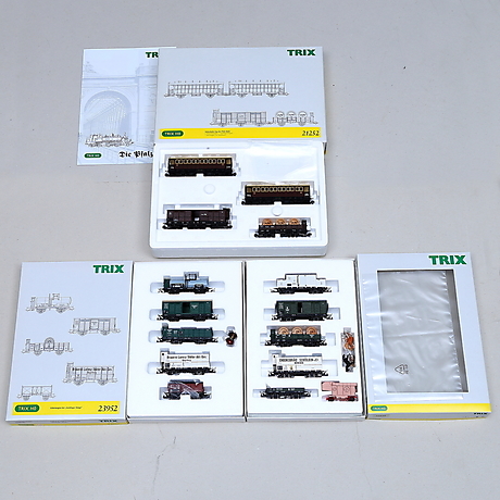 TRIX 21252, 23936 and 23952, 14 carts in 3 original boxes. Toys - Auctionet