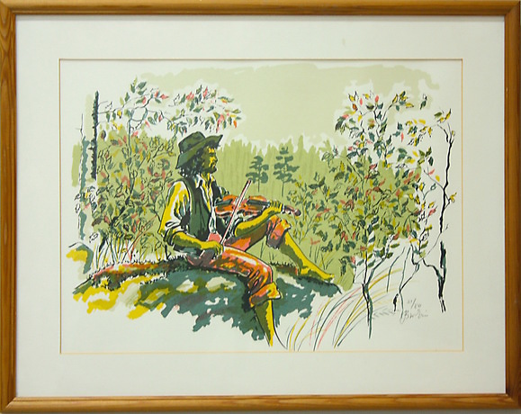 BROR-ERIC BERGQVIST. color lithograph, signed and numbered, personal ...