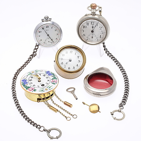 POCKET WATCH, RAILWAY CLOCK, Eweco, America, MINIATURE WALL CLOCK, etc ...
