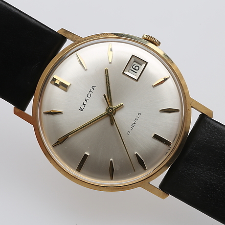 WRIST WATCH, EXACTA, 18k gold, manual assignment, with. Clocks ...