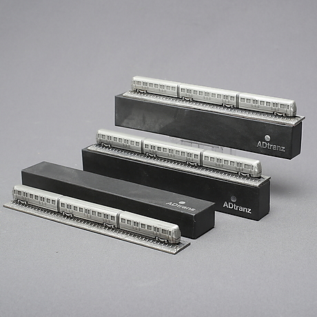 ADTRANZ tre presentlådor för invigning "Stockholm Metro Car" 1997, 3 ...