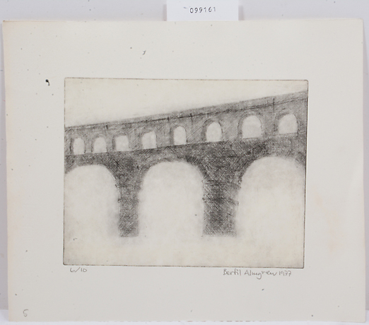 BERTIL ALMGREN. Akvedukt. Litografi. Konst - Teckningar - Auctionet