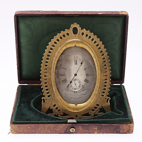 HENRY CAPT. Table clock, with case, A Geneva, Switzerland, 19th century ...