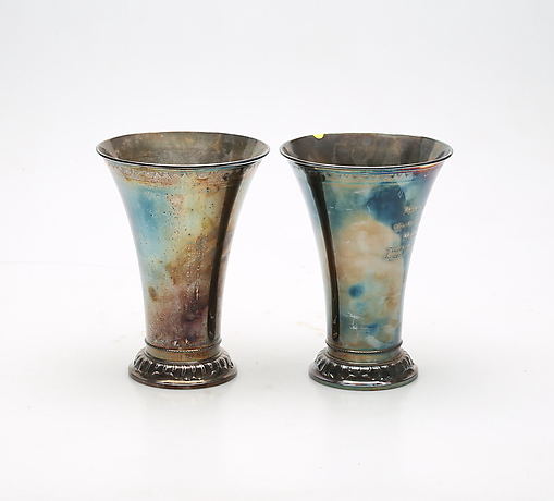 JARRON, par, plata, estilo rococó, 1931, peso aprox. 825,2 gramos ...