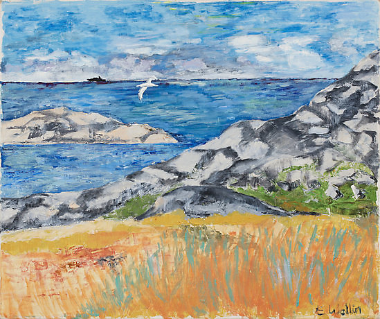 ELLIS WALLIN, coastal motif, oil on canvas, signed. Art - Paintings ...