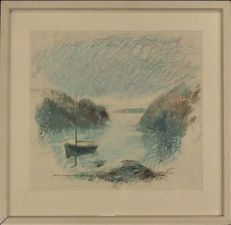 BENGT ANDERSSON. pastell, "Råssbyn". Konst - Måleri - Auctionet