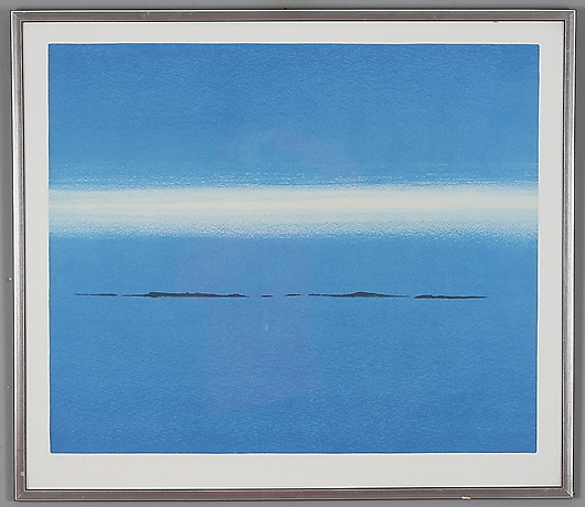 ARNE OLSSON. "Sea view", lithograph, signed and numbered 186/210. Art ...