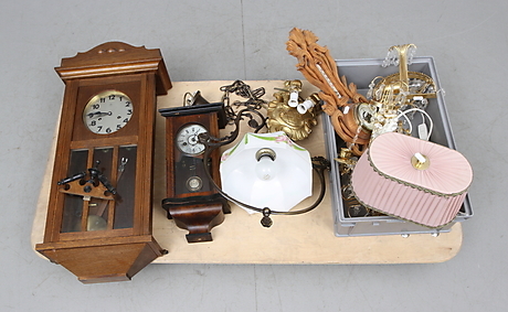 WALL CLOCKS and LIGHTING OBJECTS, 1900s. Other - Miscellaneous - Auctionet