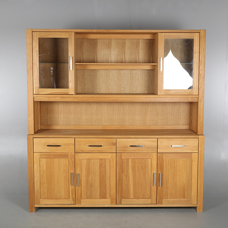 CABINET, with showcase, oak, 2000s. Furniture - Cupboards, Cabinets ...