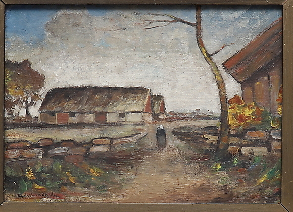 EDVIN LINDHOLM. Oil on Board, Rural motif, Signed. Art - Paintings ...