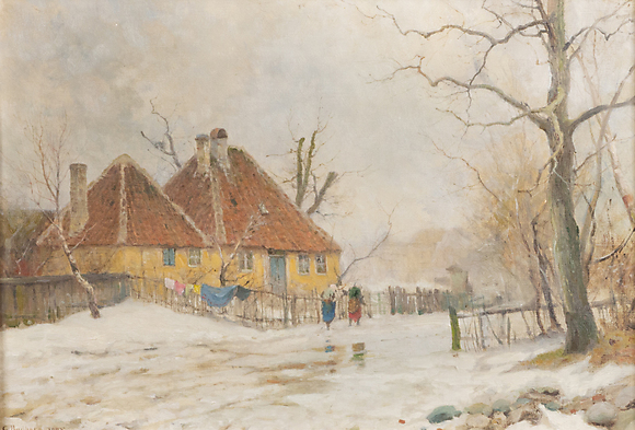 GUSTAF RYDBERG. "Snöslask", oil on canvas, signed G Rydberg 1905. Art ...