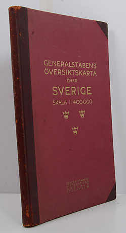 Generalstabens översiktskarta över Sverige. Skala 1:400000. 1927 ...