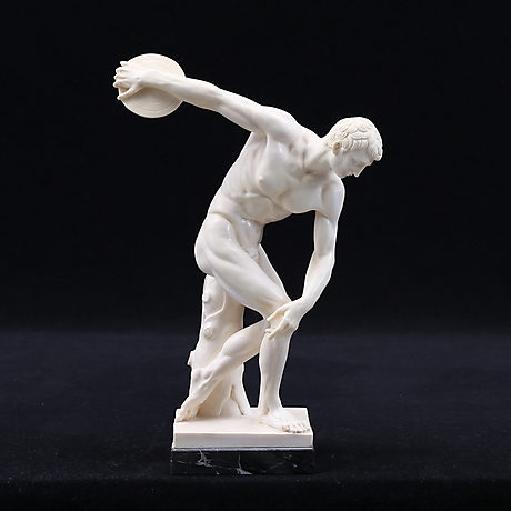 SCULPTURE, discus thrower, plastic, G Ruggeri. Ceramics & Porcelain ...