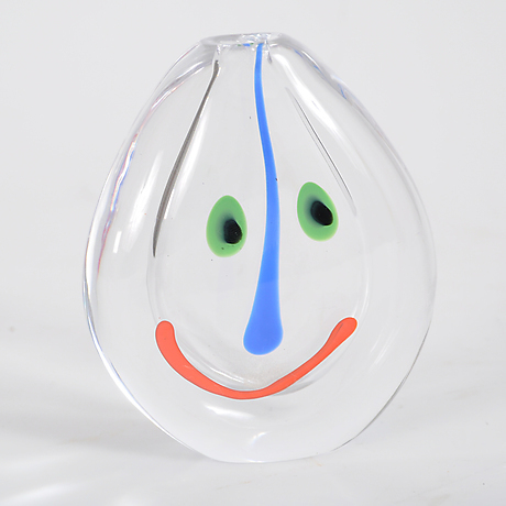VAS, glas "Smiley Face", Anne Nilsson, Orrefors. Glas - Övrigt - Auctionet