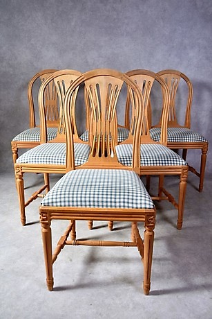 STOLAR 6 st modell " Axet " Gustaviansk stil, Sven Larsson Malmö ...