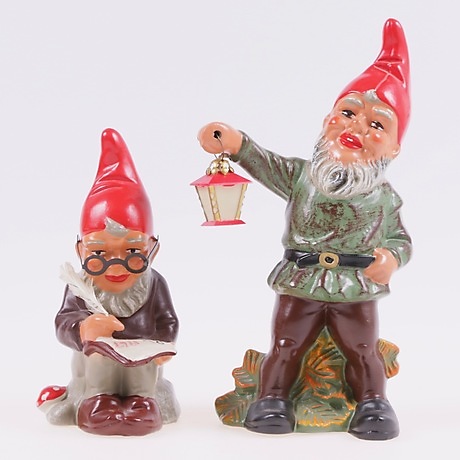 TOMTAR, 2 st. Keramik, Heissner, Tyskland, 1900-tal. Keramik & Porslin ...