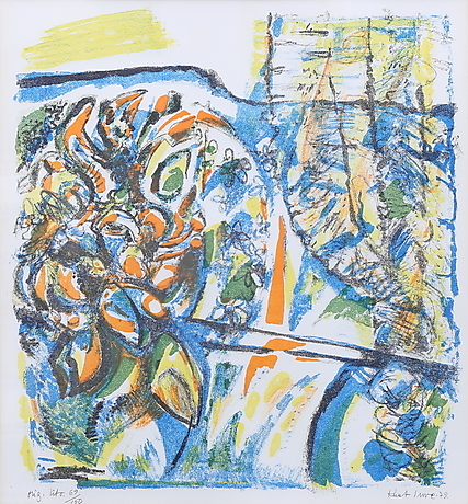 KNUT IRWE. Litografi, signerad, numrerad 69/150, daterad - 79. Konst ...