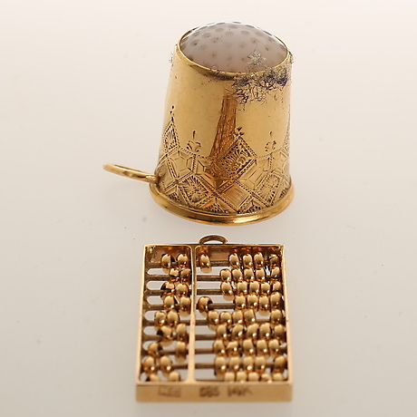 FINGERBORG, 18k gold. PENDANT, 14k gold. Jewellery & Gemstones - Other ...